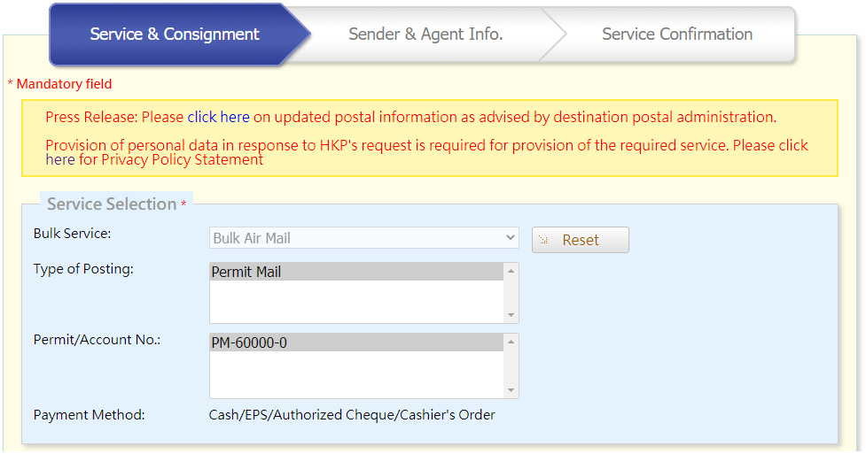 How to provide electronic customs data for bulk posting?