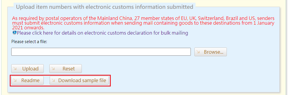 In the Excel file, fill in the item number with electronic customs data ...